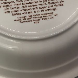 watkins | Kitchen | Watkins Country Kids Pie Plate 989 Plate 3 Of 5 ...